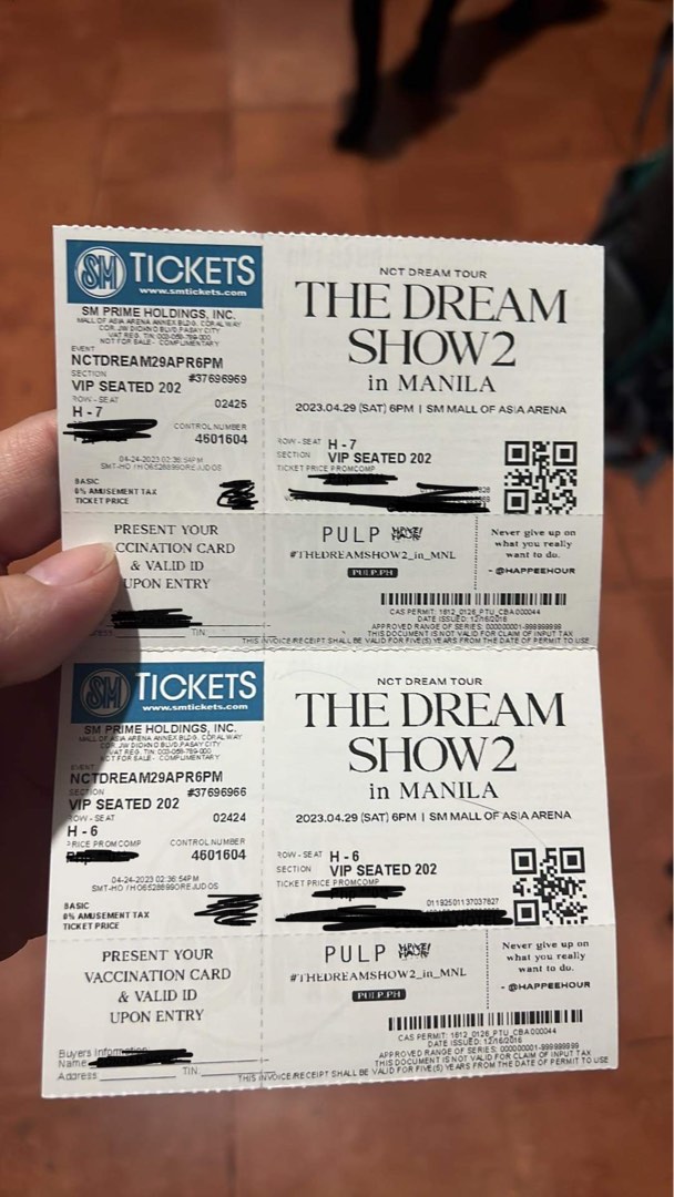 NCT DREAM Concert Tickets, Tickets & Vouchers, Event Tickets on Carousell