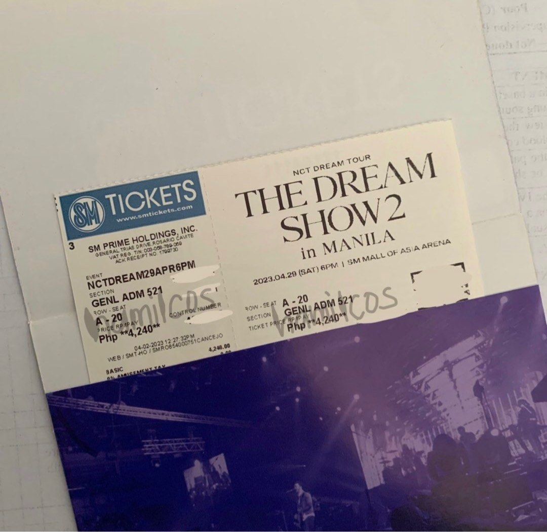 nct dream tds2 the dream show manila, Tickets & Vouchers, Event Tickets ...