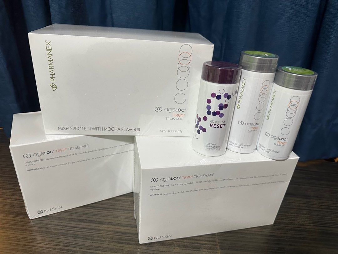 NUSKIN - ALL NEW - 3box Mocha Shake + 1Ageloc Reset + 1Ageloc TR90 ...