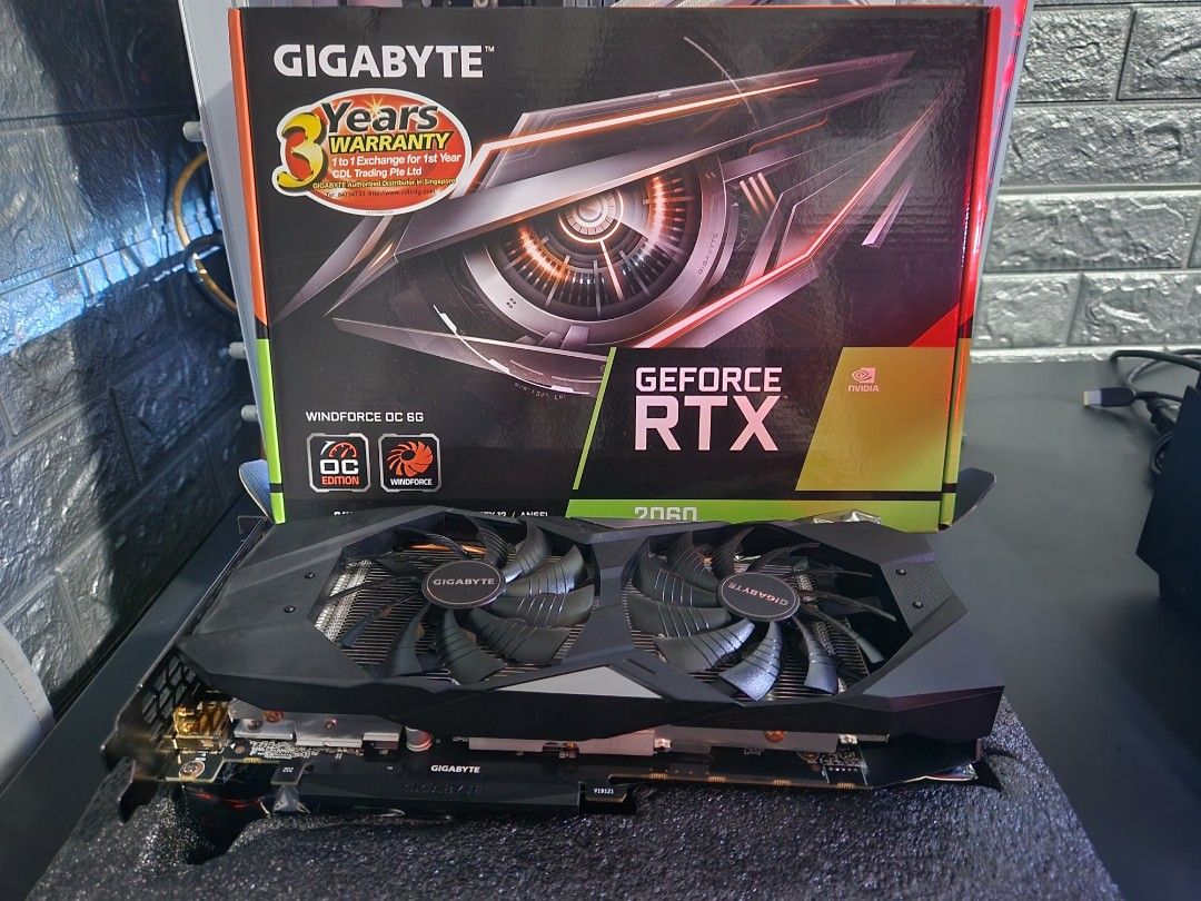 Nvidia RTX 2060 Gigabyte Windforce OC GPU Suitable for Gaming editing ...