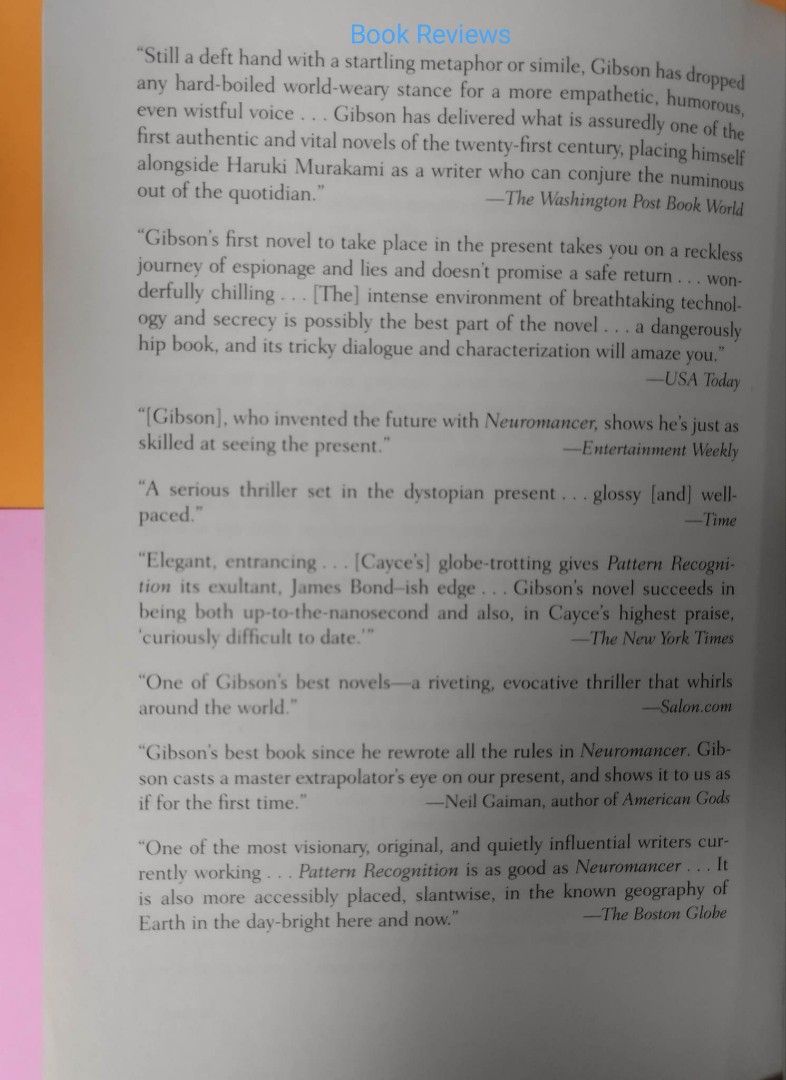 Pattern Recognition By William Gibson Hobbies And Toys Books