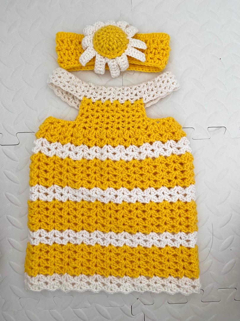 Personalized crochet daisy flower inspired costume, Babies & Kids ...