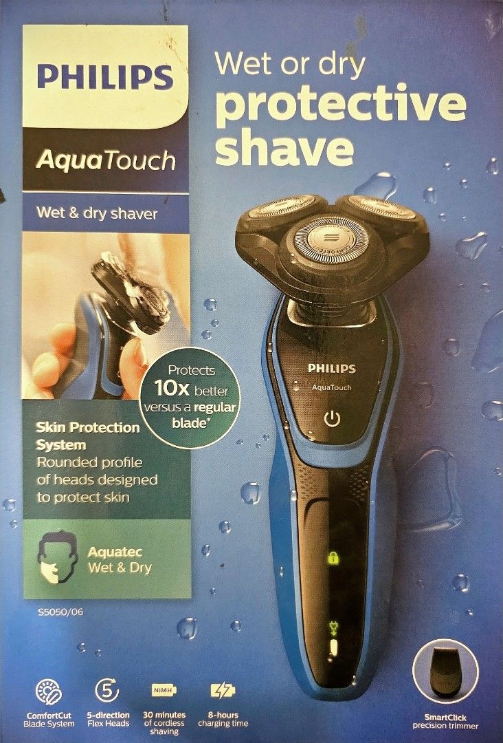 PHILIPS AquaTouch wet and dry shaver, Beauty & Personal Care, Men's ...