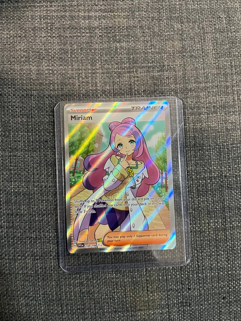 Pokemon Card RARE - Miriam Full Art Foil 238/198, Hobbies & Toys, Toys ...