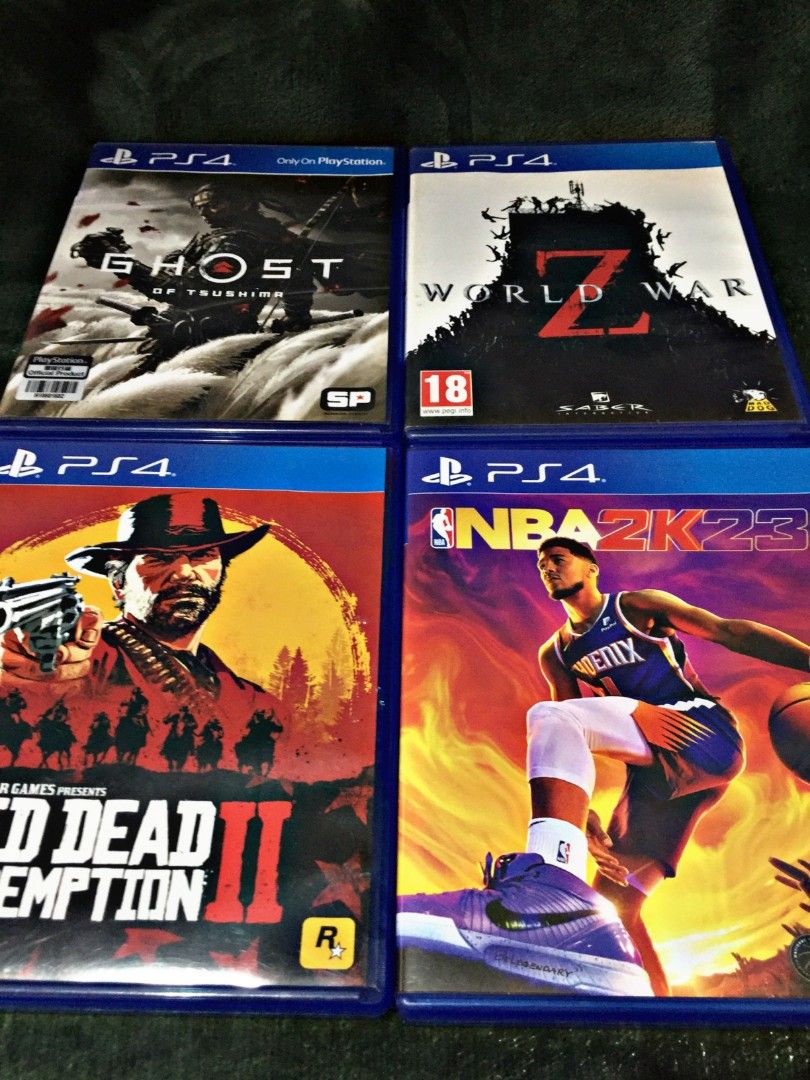 Ps4 games (Red dead redemption II) (NBA2K23) (Ghost of tsushima) (World ...