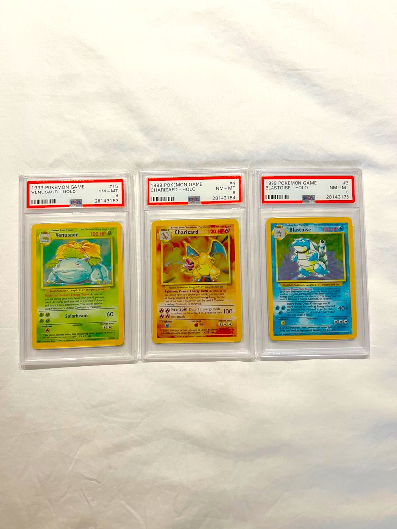 PSA 8 Base Set Charizard Blastoise Venusaur, Hobbies & Toys, Toys ...