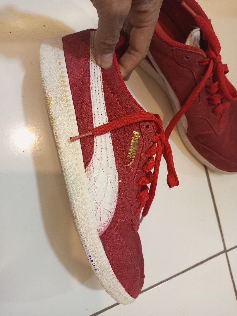 puma merah (42), Fesyen Pria, Sepatu , Sneakers di Carousell