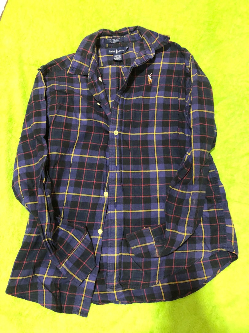 Ralph Lauren Checkered Polo, Women's Fashion, Tops, Longsleeves on ...