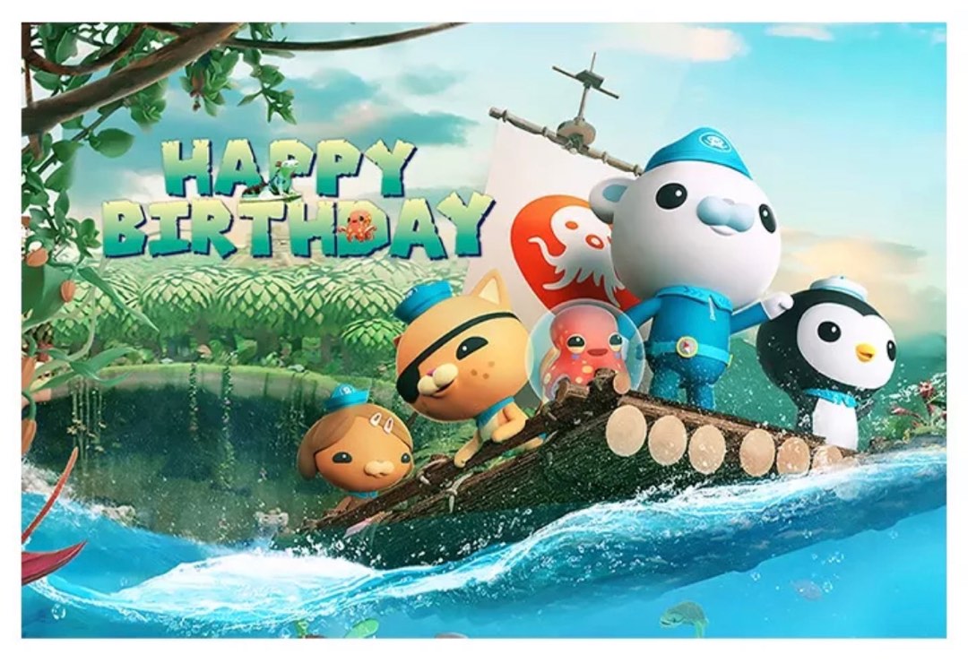 [Ready Stock] New Arrival ~ The Octonauts Theme Happy Birthday backdrop ...