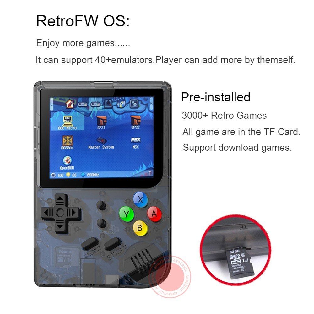 RG300 Retro Handheld 3 inch 32gb 3000+ games emulator, Video Gaming ...