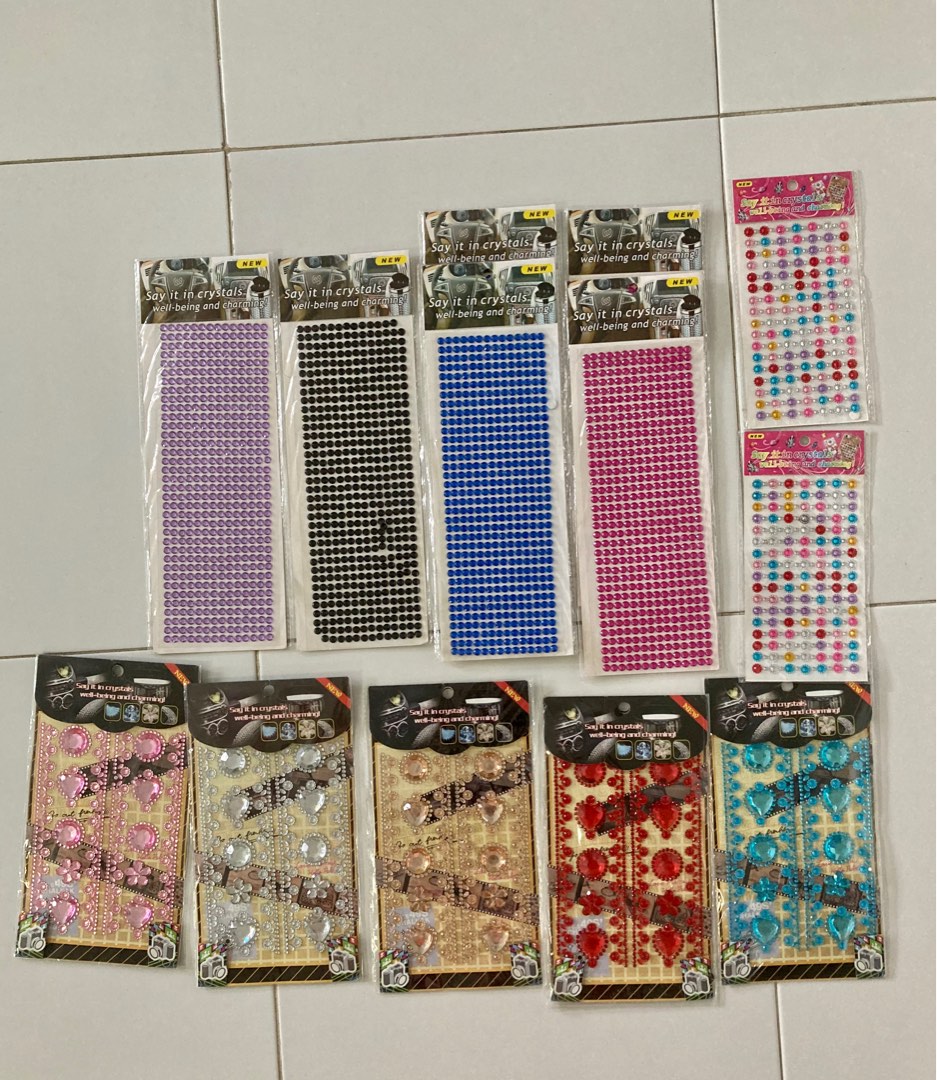 Rhinestone Crystal Stickers, Hobbies & Toys, Stationery & Craft, Craft ...