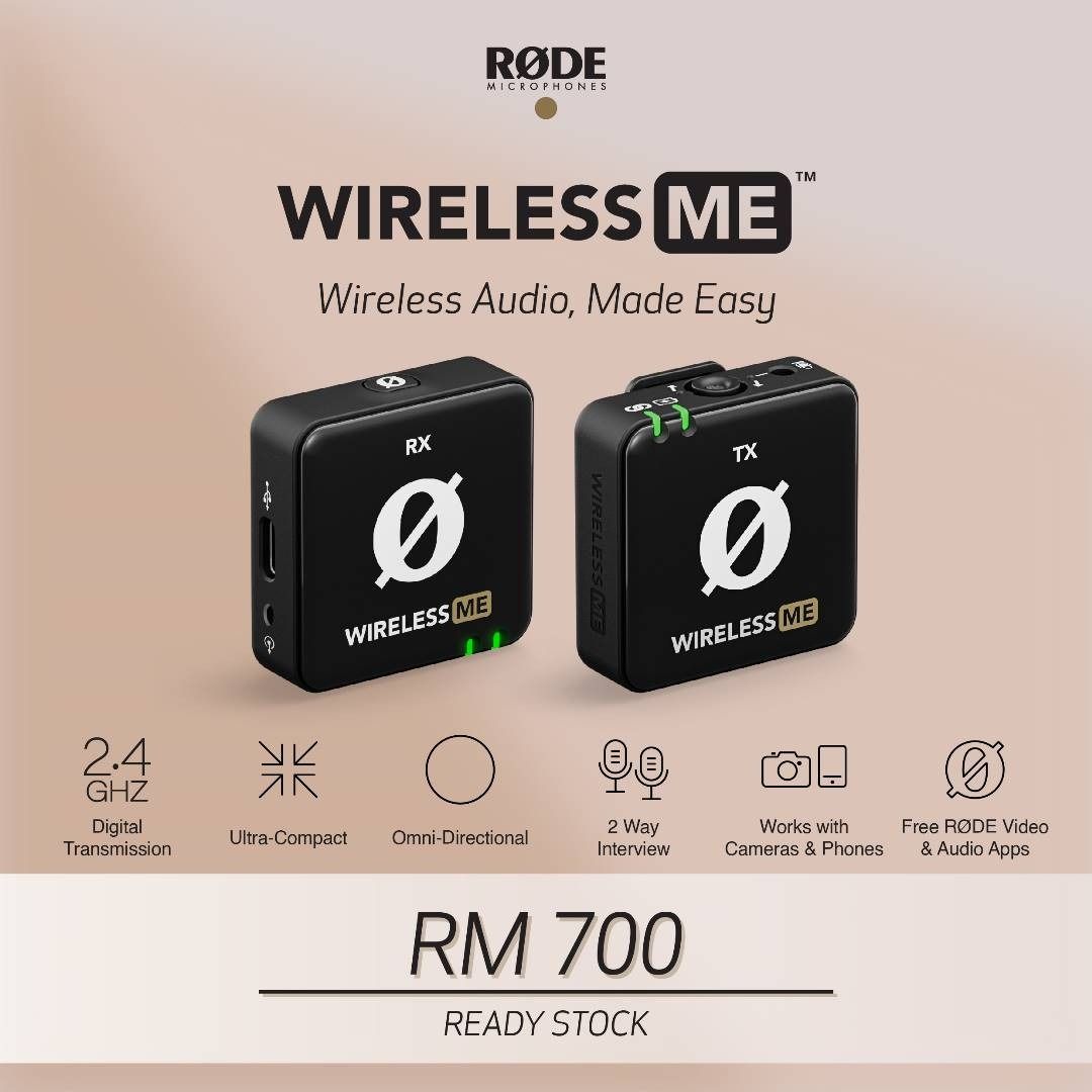 RODE Wireless ME Compact Digital Wireless Microphone System (2.4 GHz ...