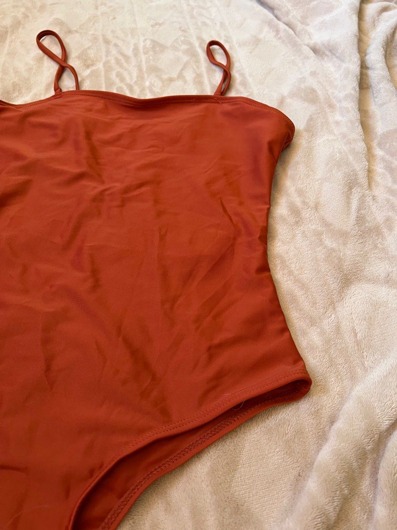 Rust One piece, Women's Fashion, Swimwear, Bikinis & Swimsuits on Carousell