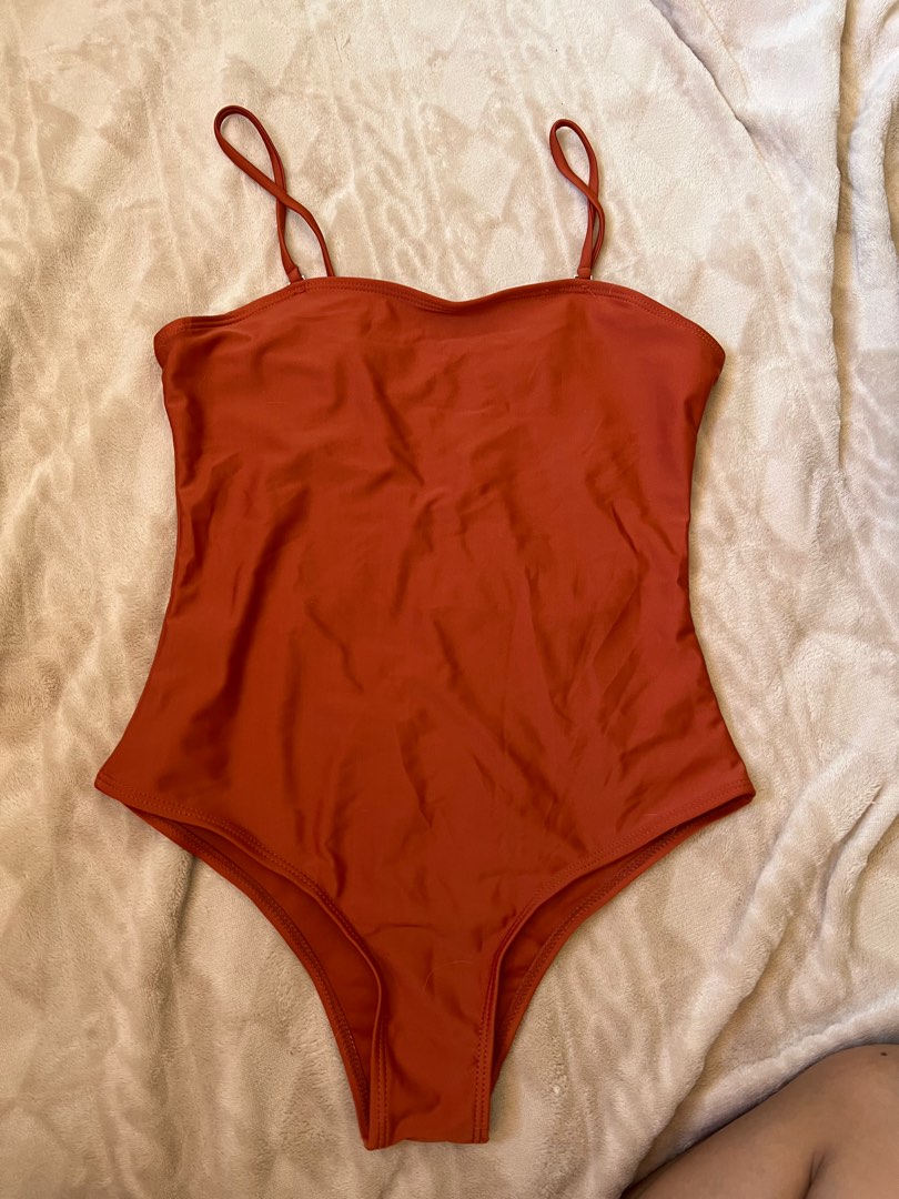 Rust One piece, Women's Fashion, Swimwear, Bikinis & Swimsuits on Carousell
