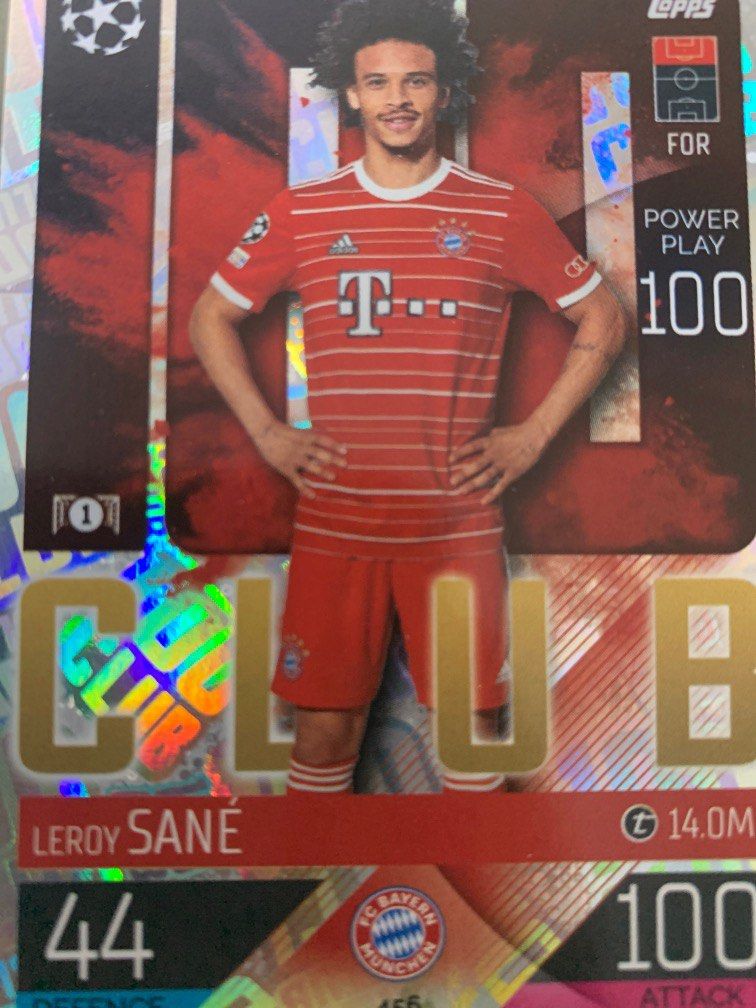 Sane 100 Club RARE Match attax, Hobbies & Toys, Toys & Games on Carousell