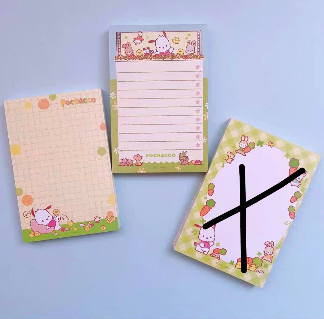 Sanrio Pochacco Notepad 50 sheets, Hobbies & Toys, Stationery & Craft ...