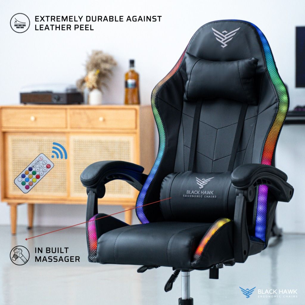 [SG Trusted Seller] Black Hawk RGB Gaming E-sports Computer chair ...
