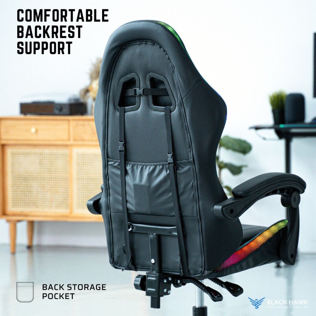 [SG Trusted Seller] Black Hawk RGB Gaming E-sports Computer chair ...