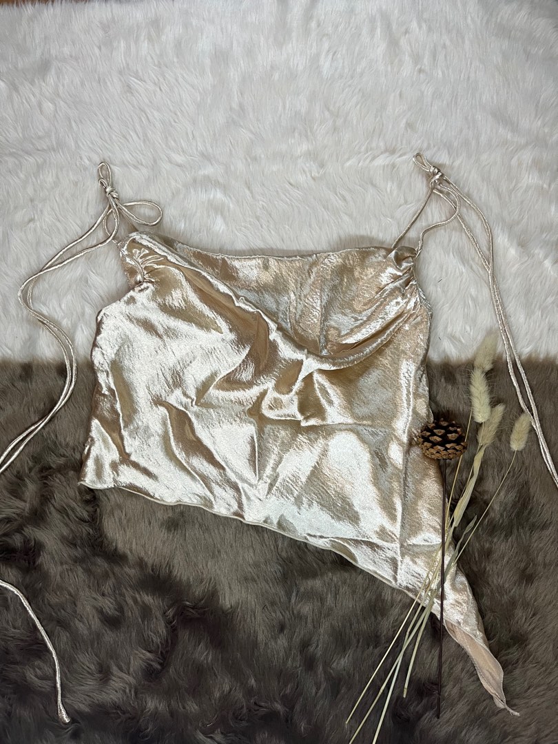 Shein Gold Top on Carousell