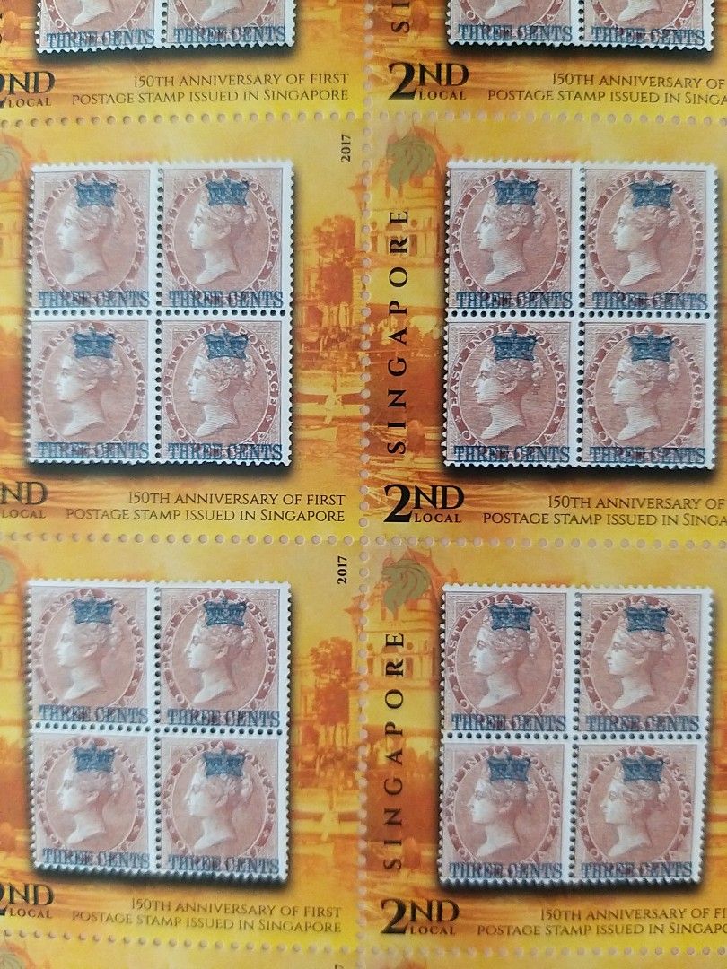Singapore 2nd Local Postage Stamps, A Block of 10 SCARCE, UNUSED, VALID & MINT Stamp, Hobbies ...