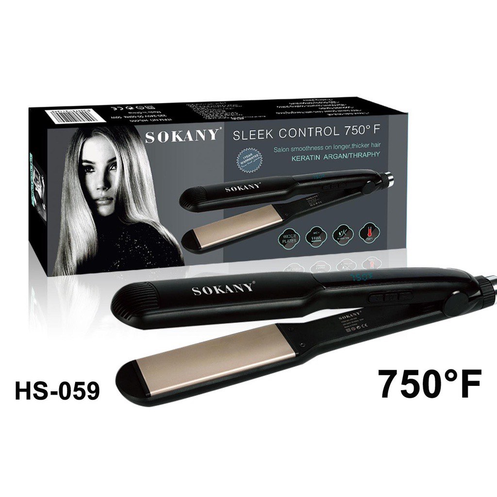 Sokany hair straightener Professional Edition Electric Fast heat Hair ...