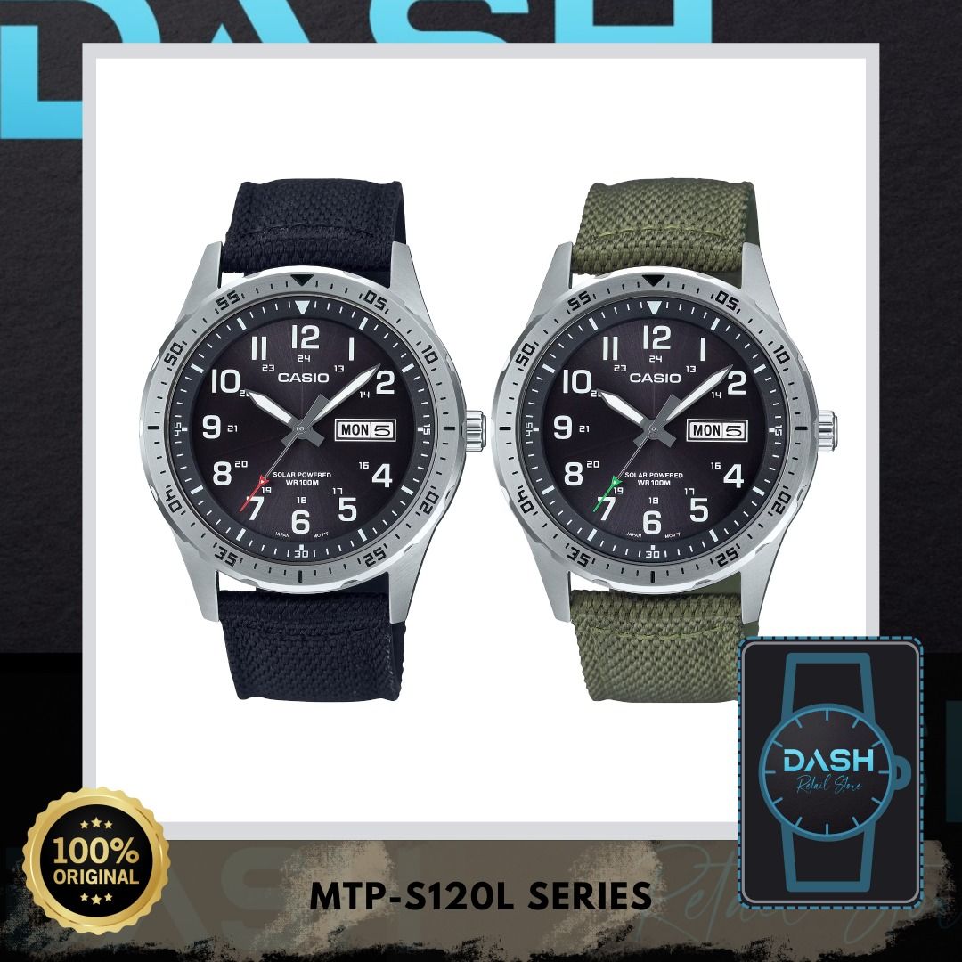 Solar powered Men's Casio MTP-S120L-1A / MTP-S120L-3A, Men's Fashion ...
