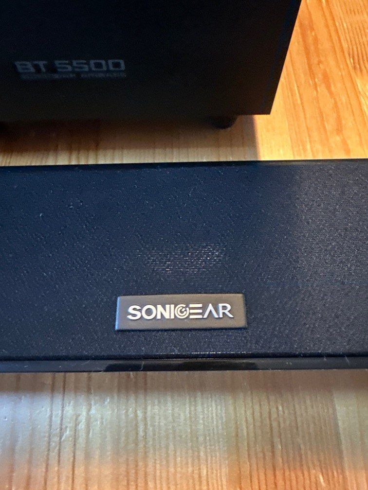 SONIC GEAR SoundBar BT-5500 with Subwoofer complete set Black, Audio ...