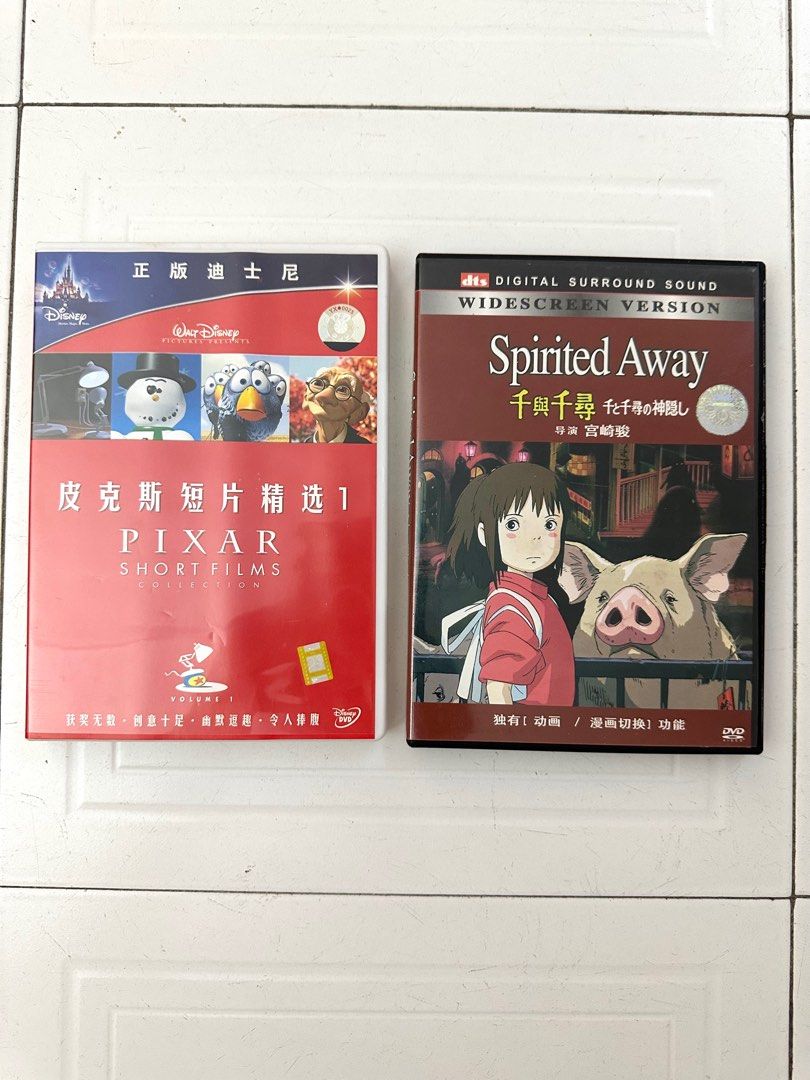 Spirited Away, Pixar Short Films DVD, $3 each, Hobbies & Toys, Music & Media, CDs & DVDs on ...