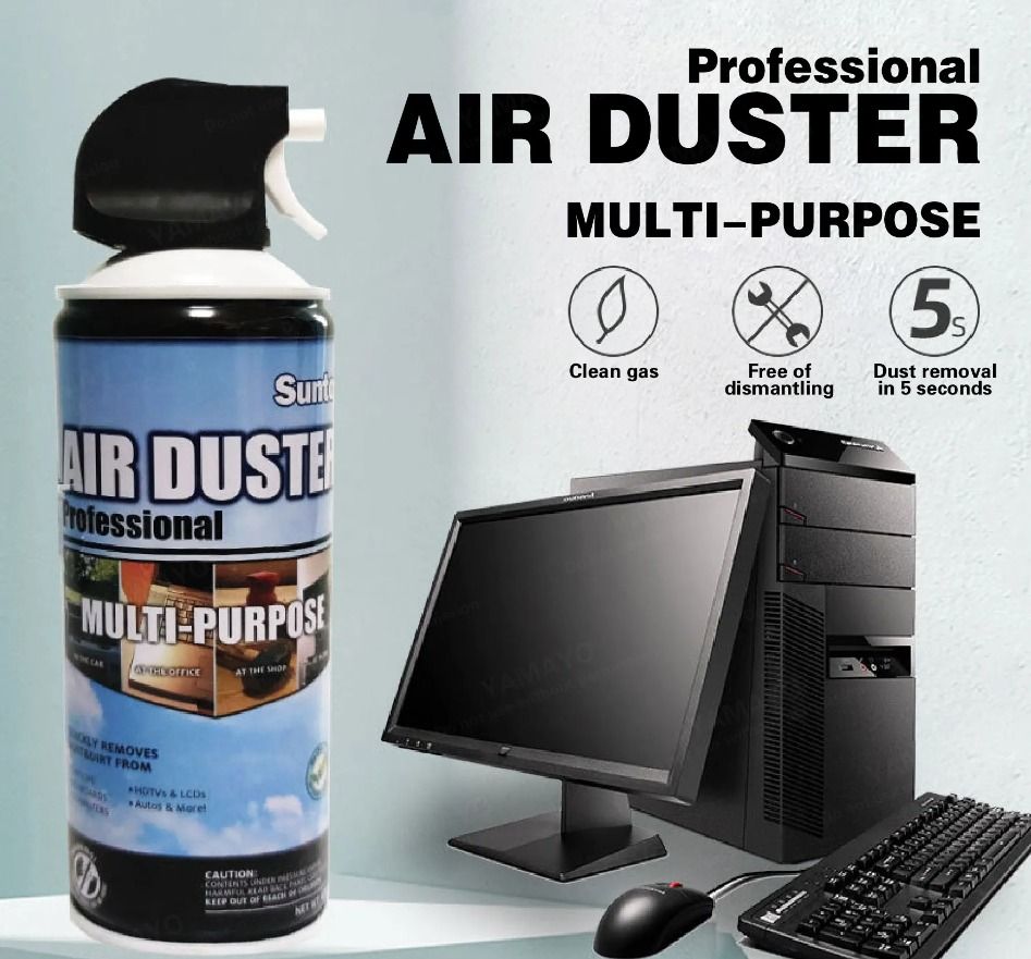 SUNTO Air duster spray cleaner with Straw 400ml || Compressed Air Multi ...