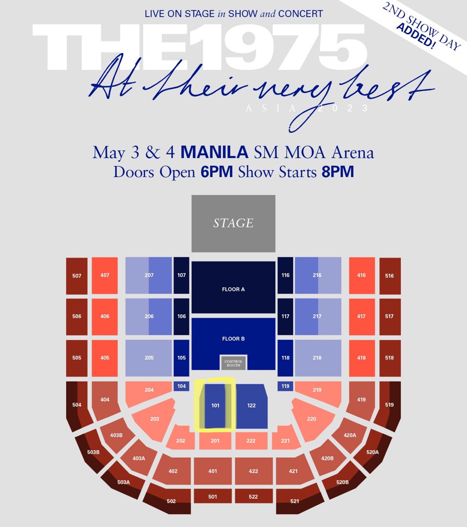 THE 1975 ATVB DAY 1 (1) PATRON TICKET, Tickets & Vouchers, Event ...
