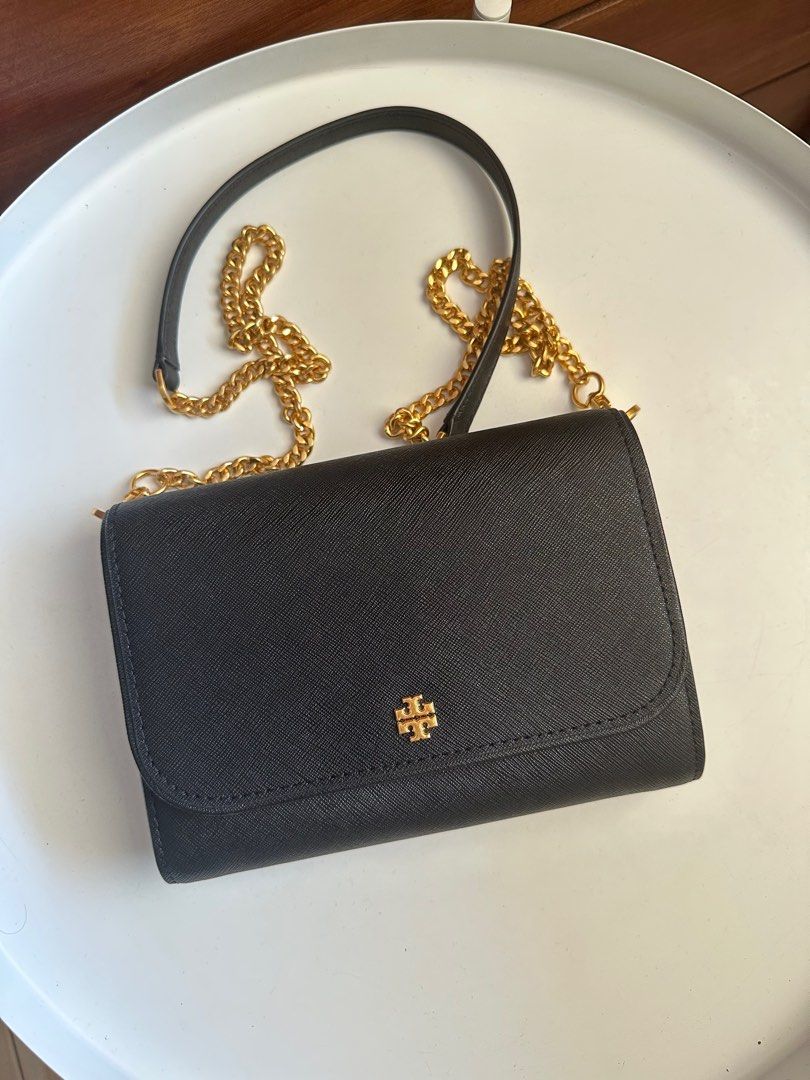 Tory Burch Emerson Chain Wallet, Luxury, Bags & Wallets on Carousell