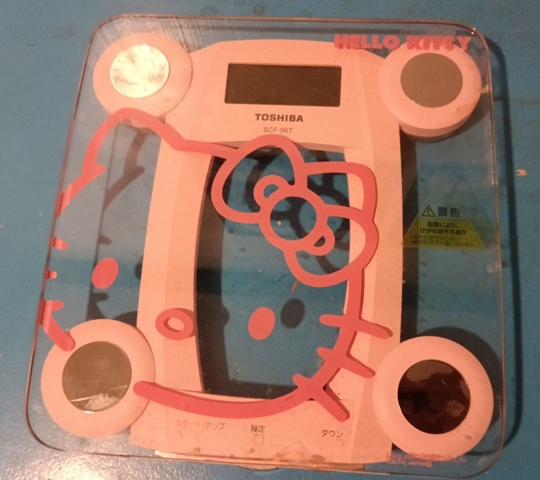 TOSHIBA HELLO KITTY WEIGHING SCALE, Health & Nutrition, Health Monitors ...