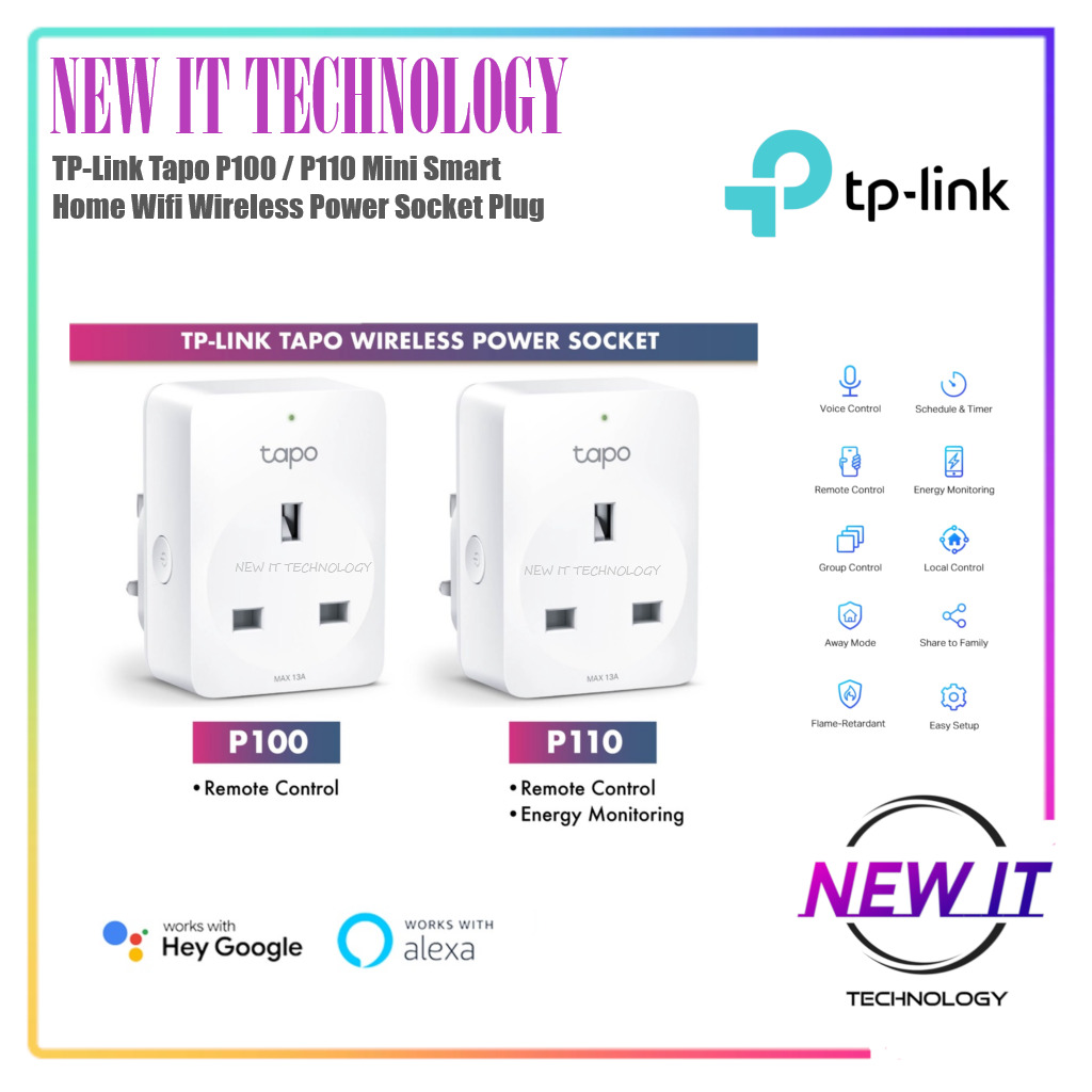 TP-Link Tapo P100 / P110 Mini Smart Home Wifi Wireless Power Socket ...