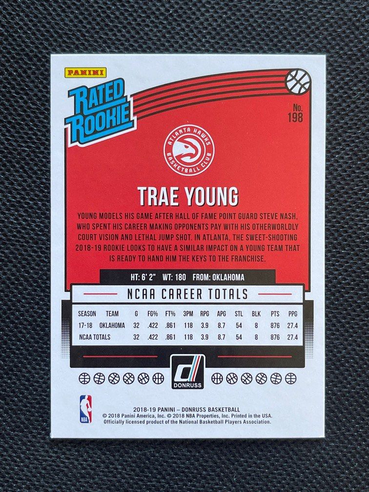Trae Young 2018-19 Optic Rated Rookie, Hobbies & Toys, Toys & Games on ...