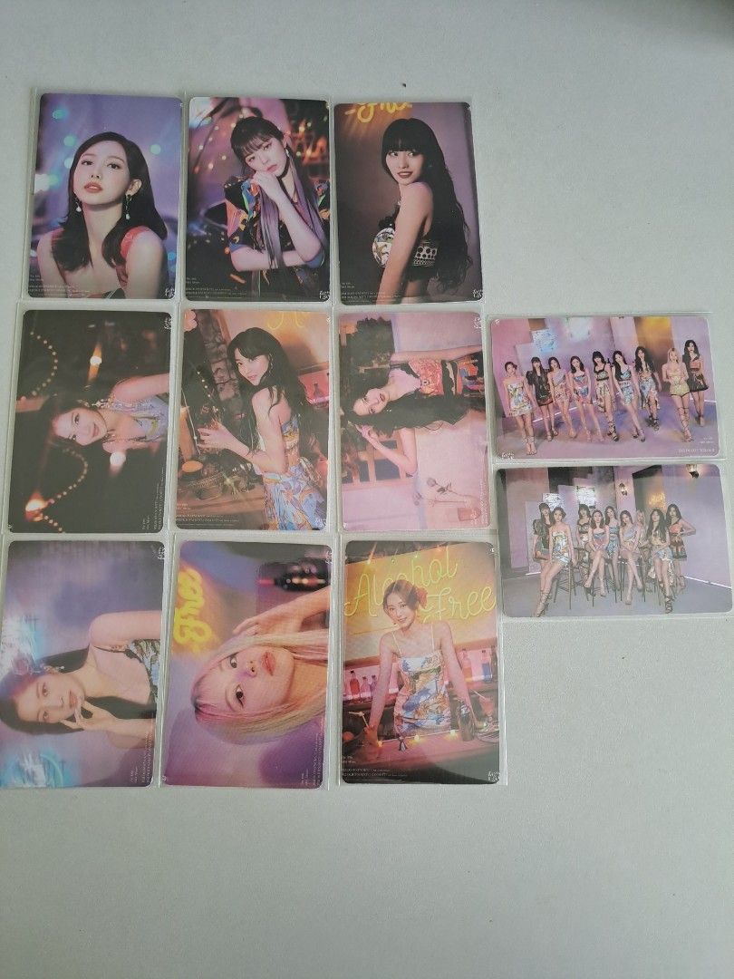Twice alcohol free photo cards (Nayeon Jeongyeon Momo Sana Jihyo Mina Dahyun Chaeyoung Tzuyu ...