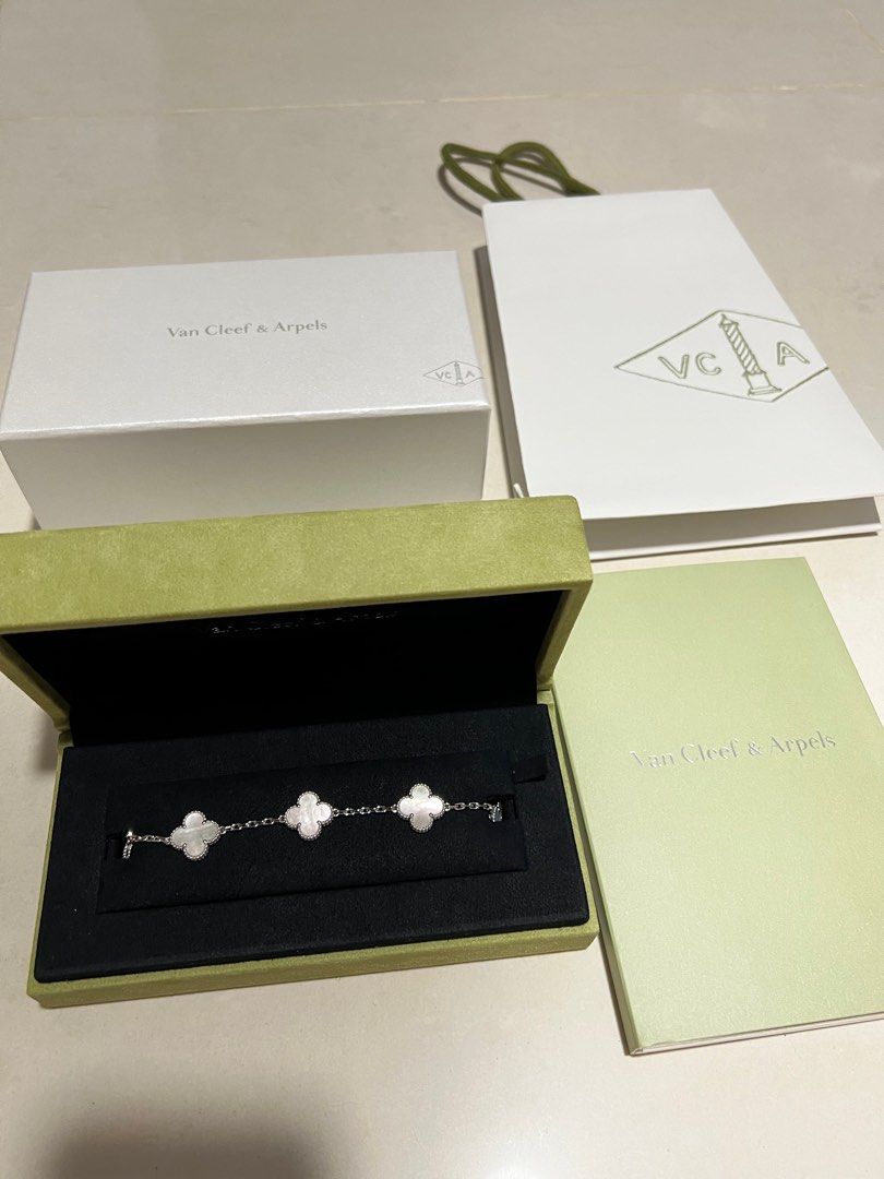 VCA Vintage Alhambra bracelet, 5 motifs, Luxury, Accessories on Carousell