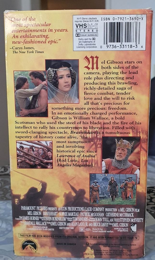 VHS Braveheart Box SET, Hobbies & Toys, Music & Media, CDs & DVDs on ...
