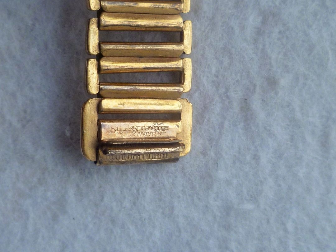 Vintage ! 50s' " Anchor Trademark" Gold Tone Ladder Military Watch ...