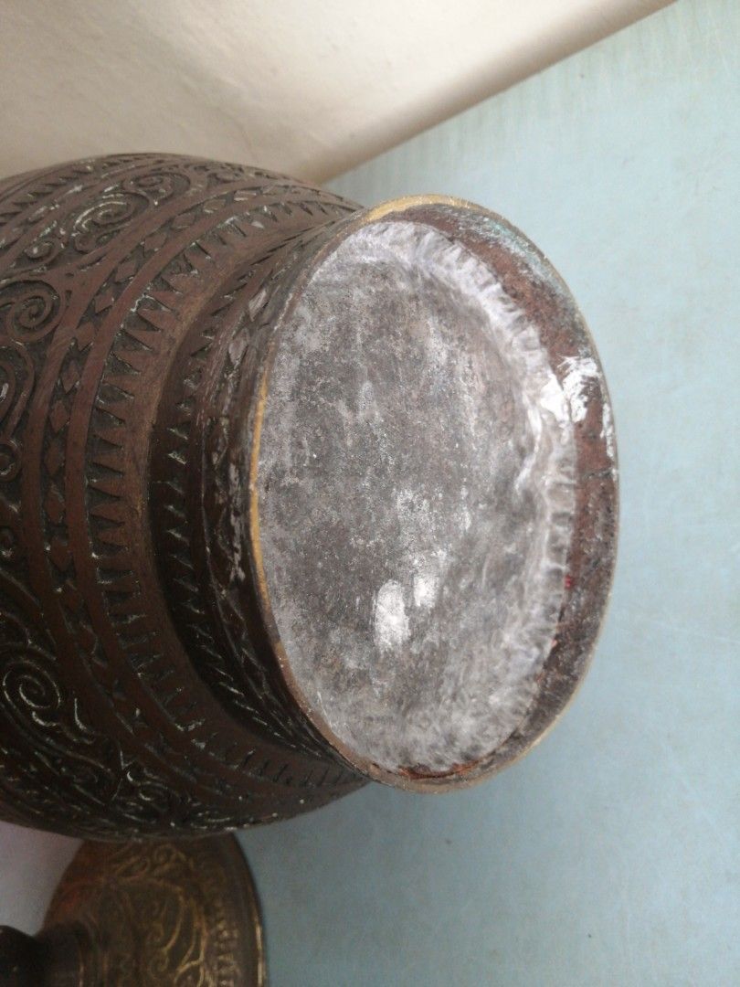 Vintage Brass and Copper Gadur Jar Philippines Decorative Pot with Lid ...