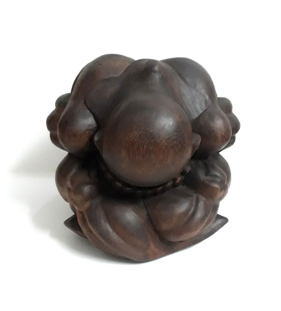 Vintage Large Wood Handcarved Weeping Buddha Sculpture, Hobbies & Toys ...