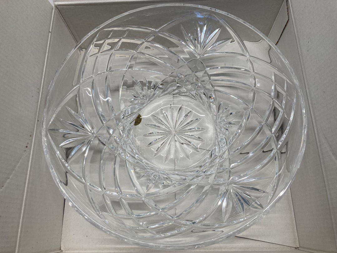 Vintage Pure Lead Crystal Bowl, Furniture & Home Living, Kitchenware ...