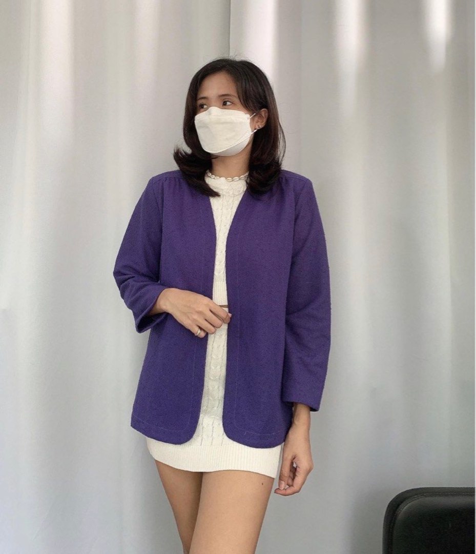 Violet Blazer, Women's Fashion, Coats, Jackets and Outerwear on Carousell