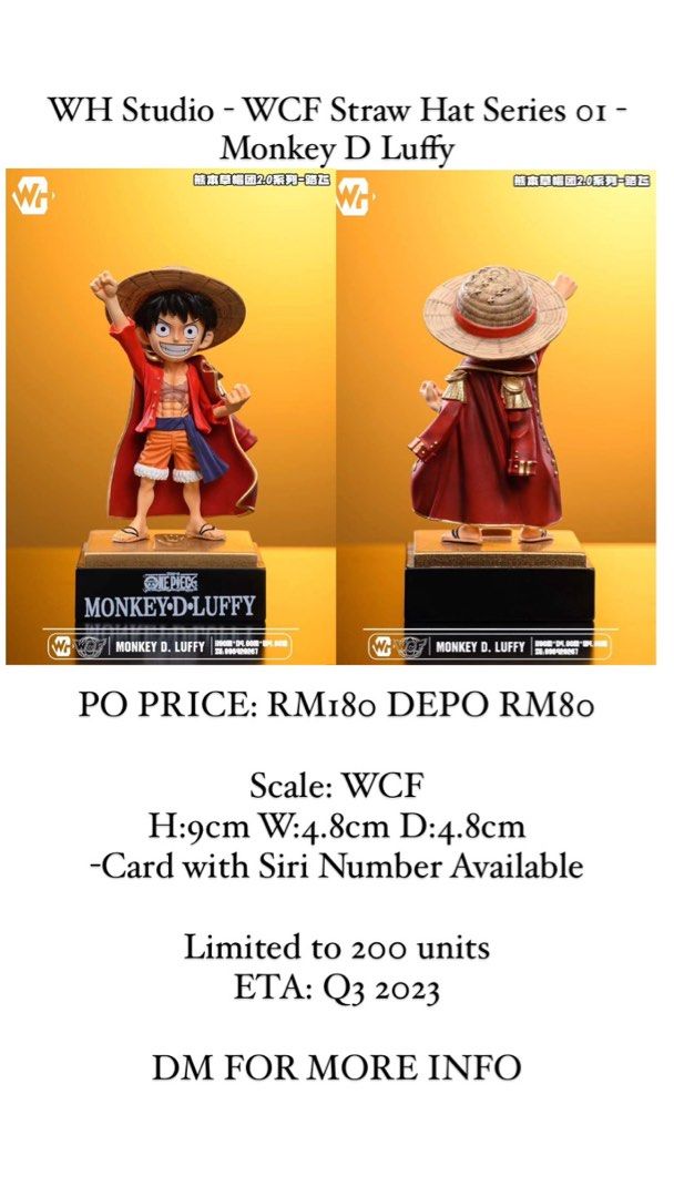 WH Studio - WCF Straw Hat Series 01 - Monkey D Luffy, Hobbies & Toys, Toys & Games on Carousell