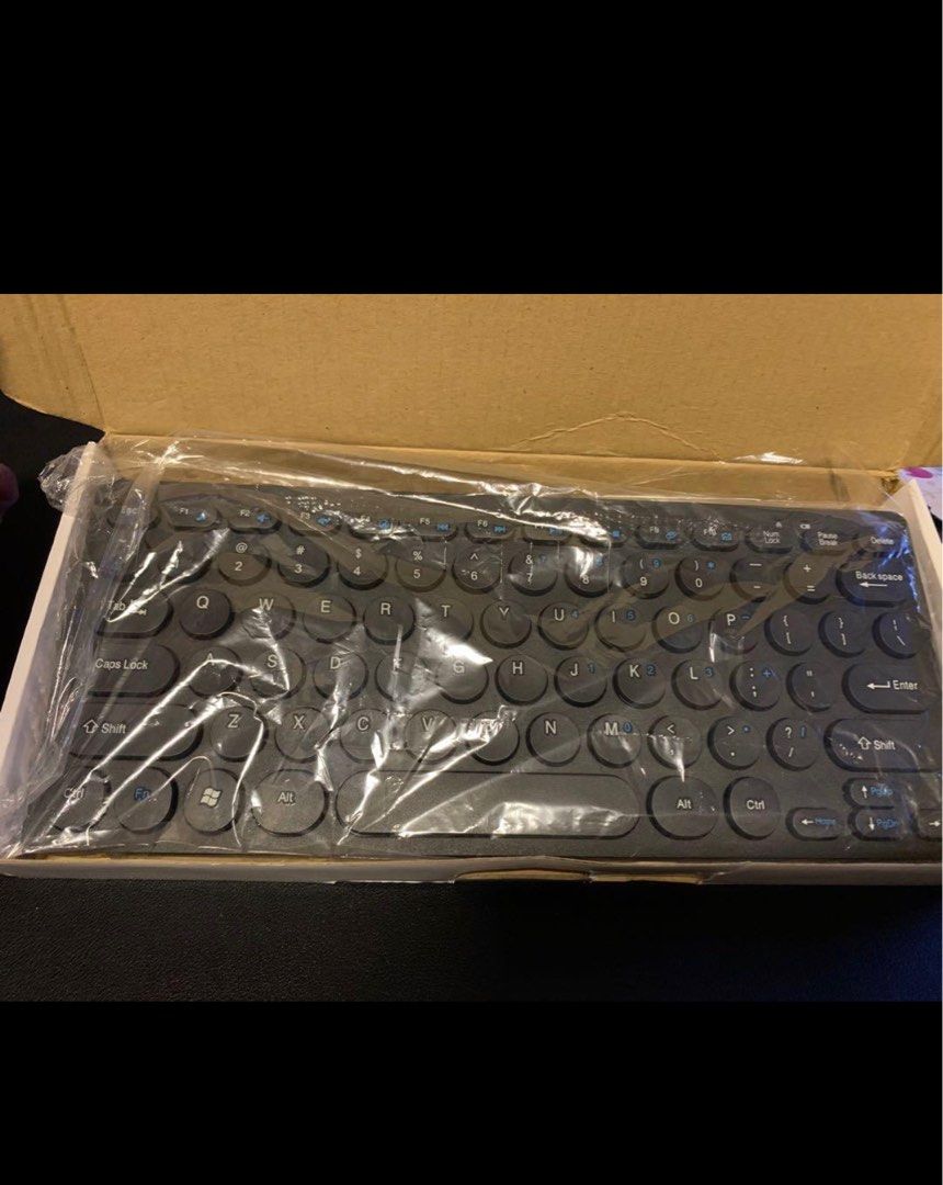 BNIB USB wireless black and Round button Keyboard, Computers & Tech, Parts & Accessories ...