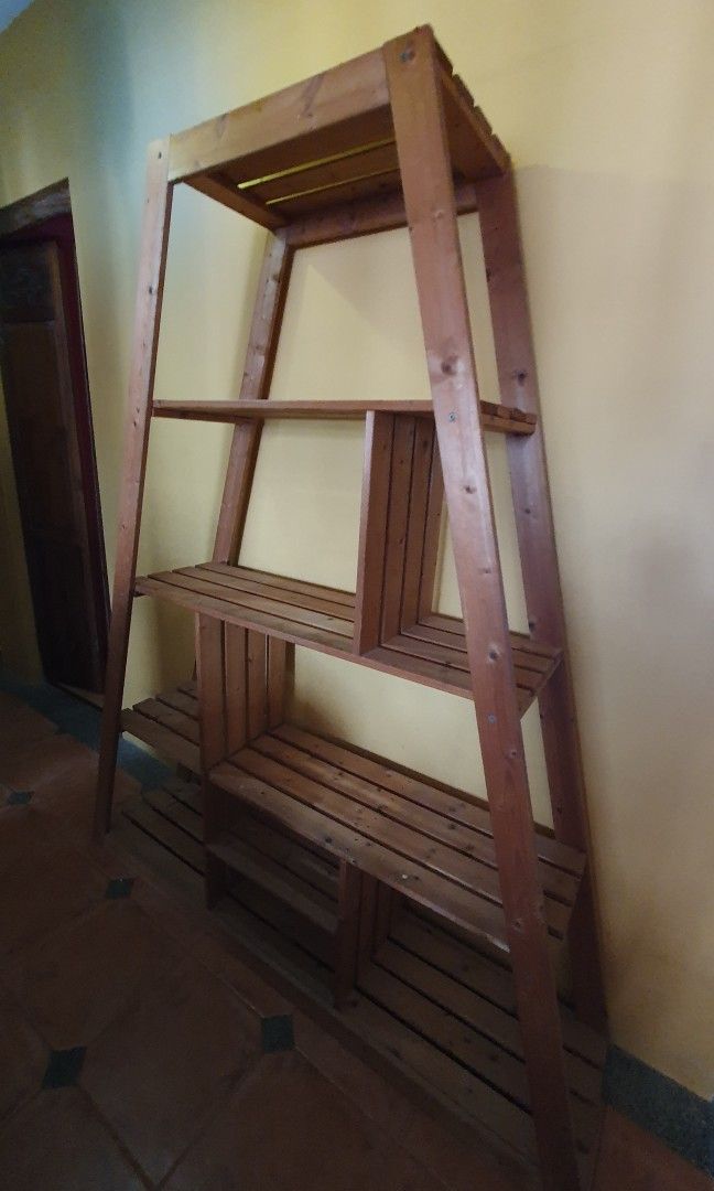 Wooden Pyramid Shelf, Furniture & Home Living, Furniture, Shelves ...