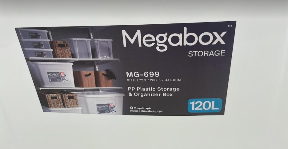 120L MEGABOX STORAGE BOX BIG - To Camarin QC, Furniture & Home Living ...