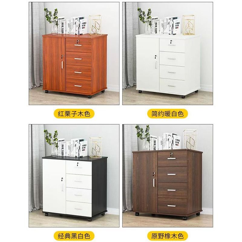 15mm MDF Storage Cabinet with wheels Storage Drawer Cabinet with lock ...