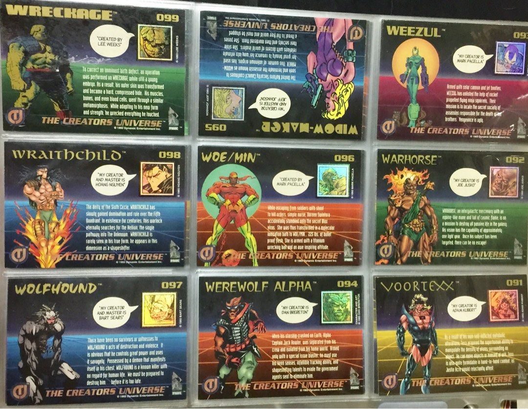 1993 Vintage 100 Pieces THE CREATORS UNIVERSE Full Card Set, Hobbies ...