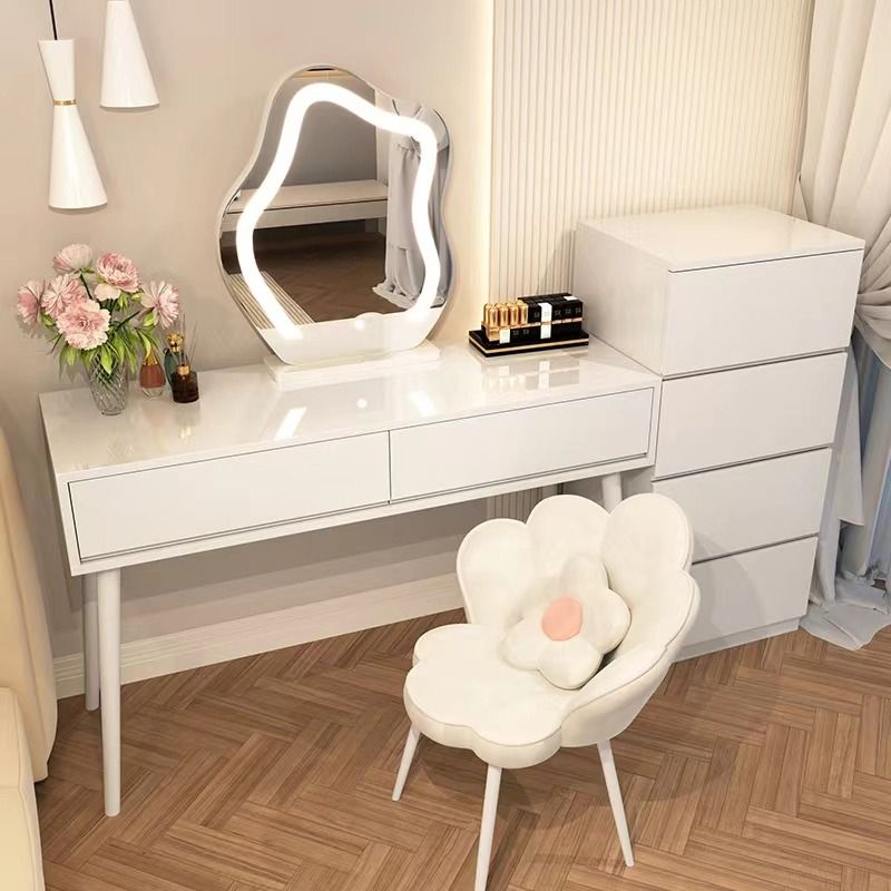 80CM Dressing Table Makeup Table Free Install Cosmetic Storage Drawer ...