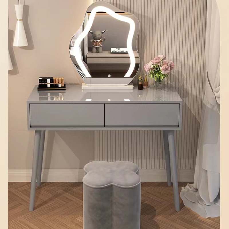 80CM Dressing Table Makeup Table Free Install Cosmetic Storage Drawer ...